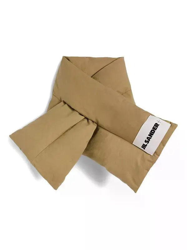 JIL SANDER Down Scarf - Brown