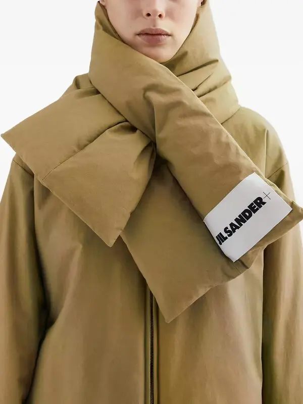 JIL SANDER Down Scarf - Brown