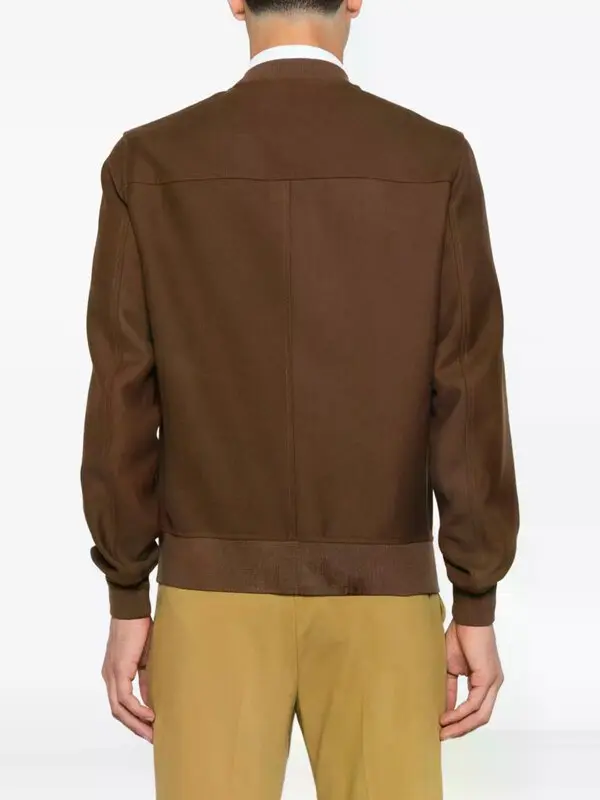 Sandro Zip-up Bomber Jacket - Brown