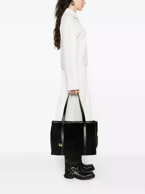 Sandro Suede Tote Bag - Black