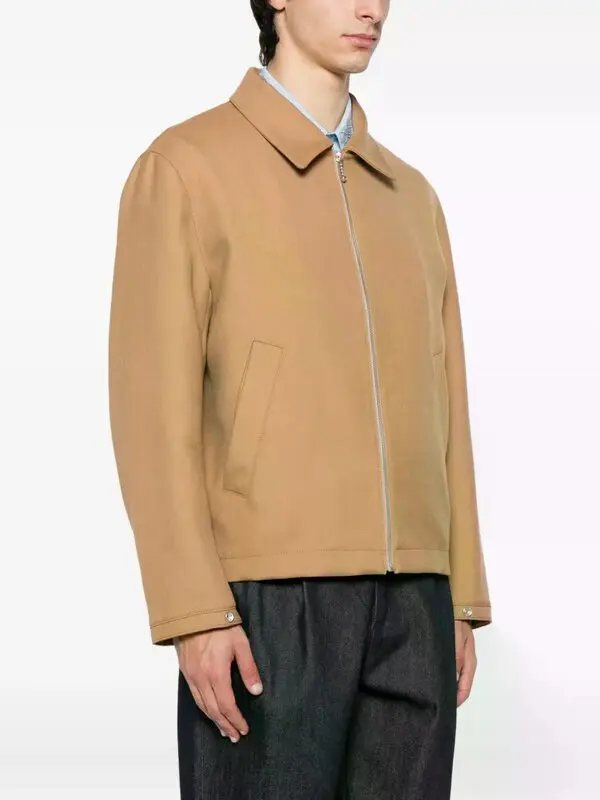 Sandro Zip-closure Long-sleeved Jacket - Brown