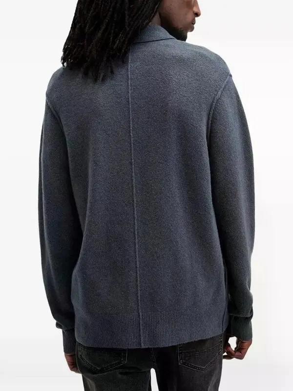 ALLSAINTS Long-sleeve Polo Shirt - Blue