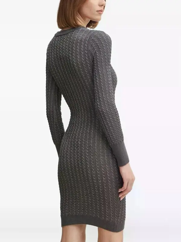 Guess Cable-knit Button-front Midi Dress