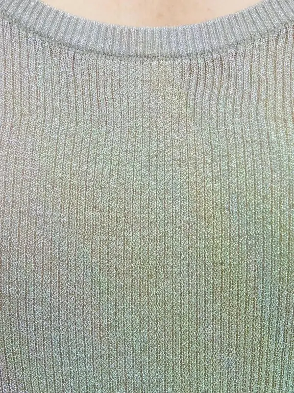A.L.C. Metallic-knit Ribbed Tank Top