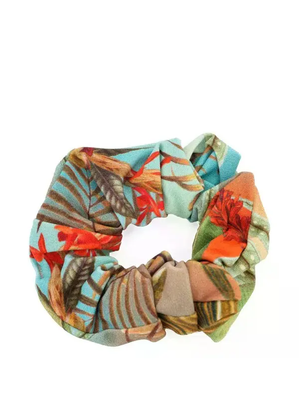 LYGIA & NANNY Lola Floral-print Hair Scrunchie - Blue