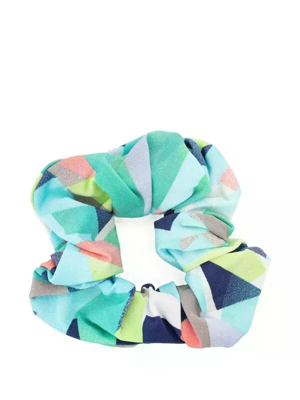 LYGIA & NANNY Lola Geometric-print Hair Scrunchie - Blue