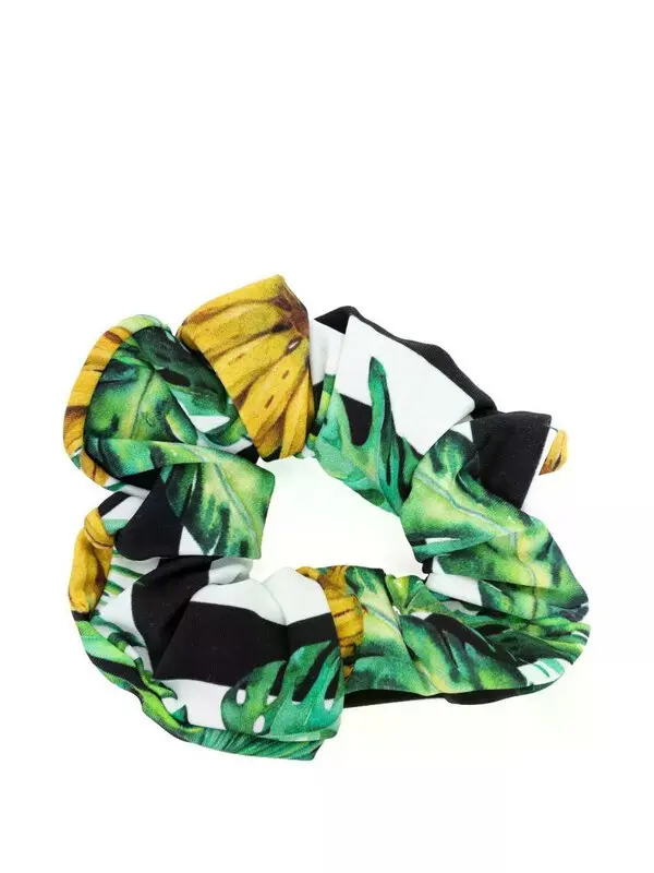 LYGIA & NANNY Tropical-print Scrunchie - Green