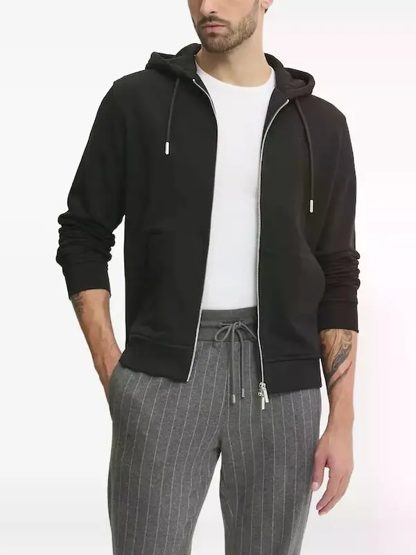 Karl Lagerfeld Logo-embroidered Zip-up Hoodie