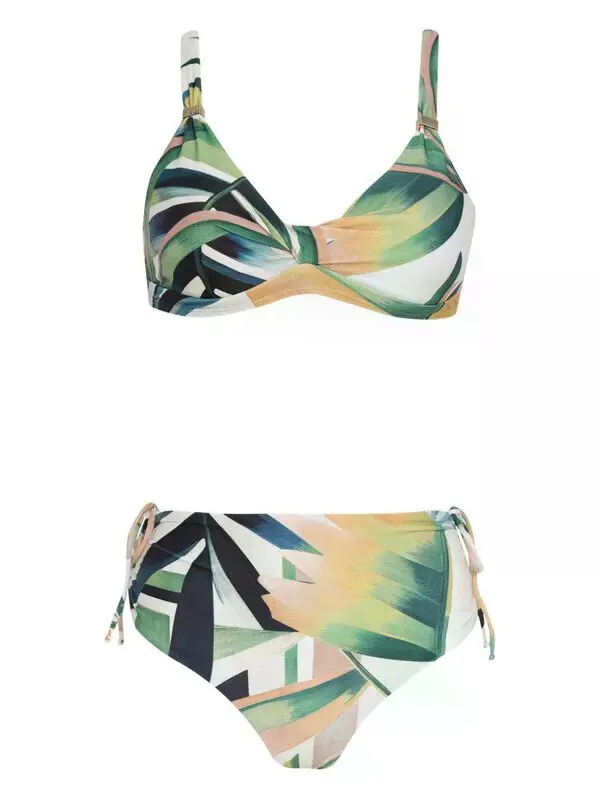 LYGIA & NANNY Geometric-pattern Bikini - Green
