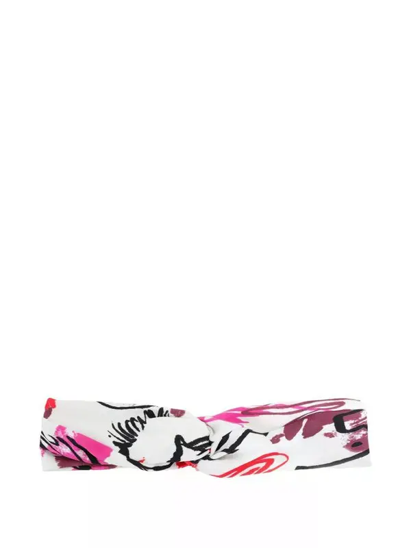 LYGIA & NANNY Bethania Knotted Abstract-print Headband - White