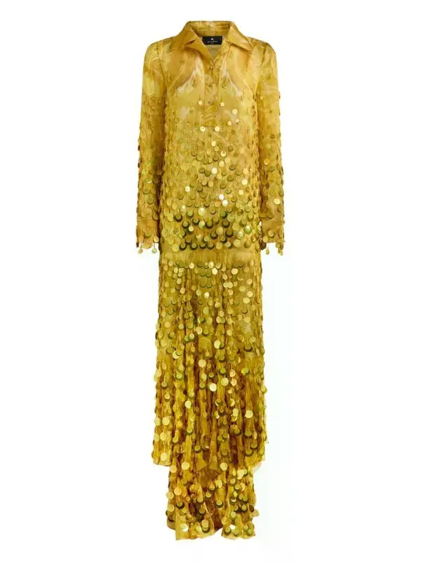 Etro Sequin-embellished Silk Dress