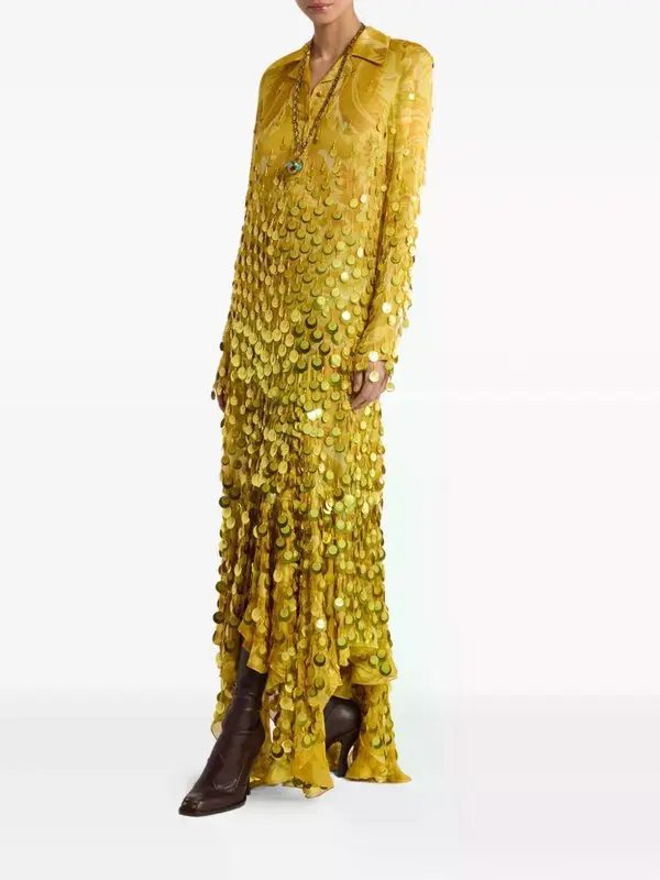 Etro Sequin-embellished Silk Dress
