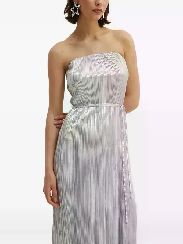 NEVER FULLY DRESSED Luna Pleated Maxi Dress - Grey