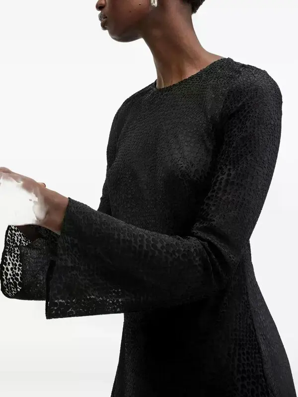 ALLSAINTS Jada Textured Flared Midi Dress