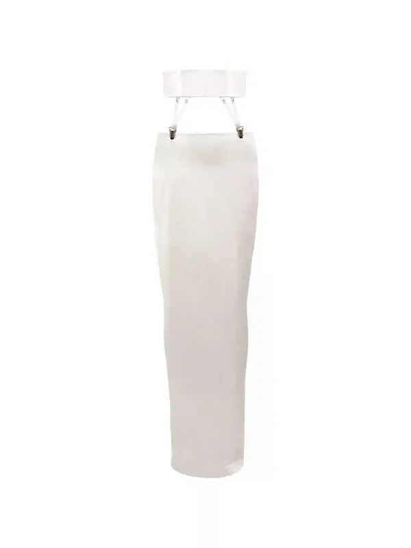 VESTIAIRE D'UN OISEAU LIBRE Suspender-straps Maxi Skirt - White