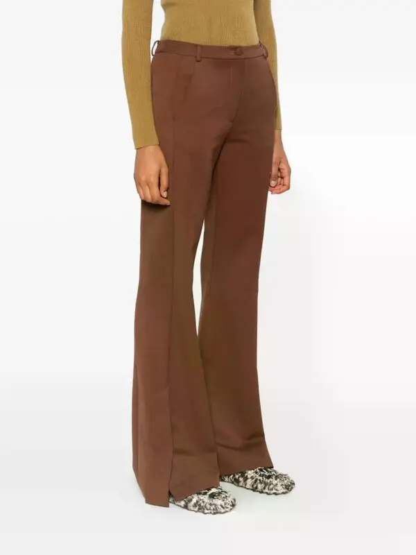 Patrizia Pepe Flare Trousers - Brown