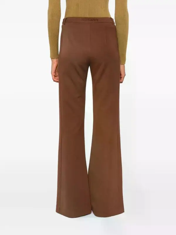 Patrizia Pepe Flare Trousers - Brown