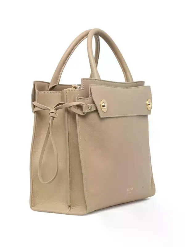 Guess Knotted Detail Leather Tote Bag - Neutrals