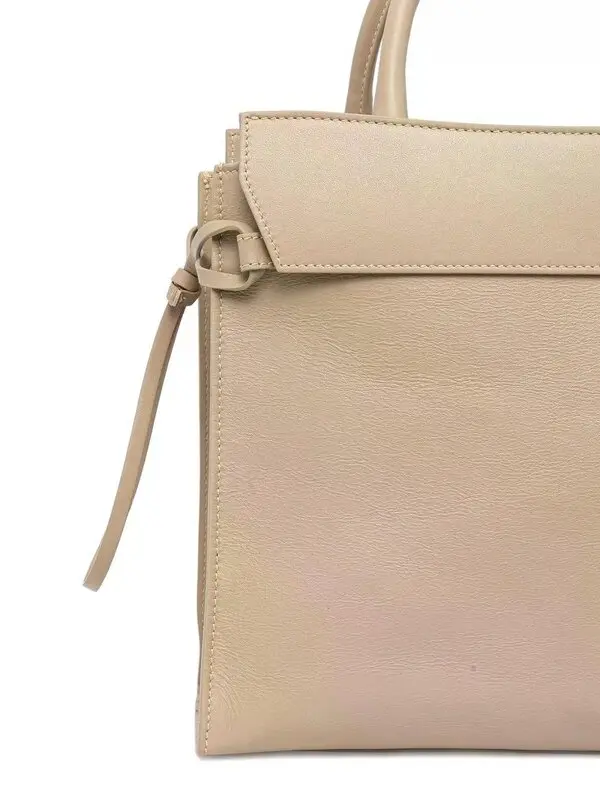 Guess Knotted Detail Leather Tote Bag - Neutrals