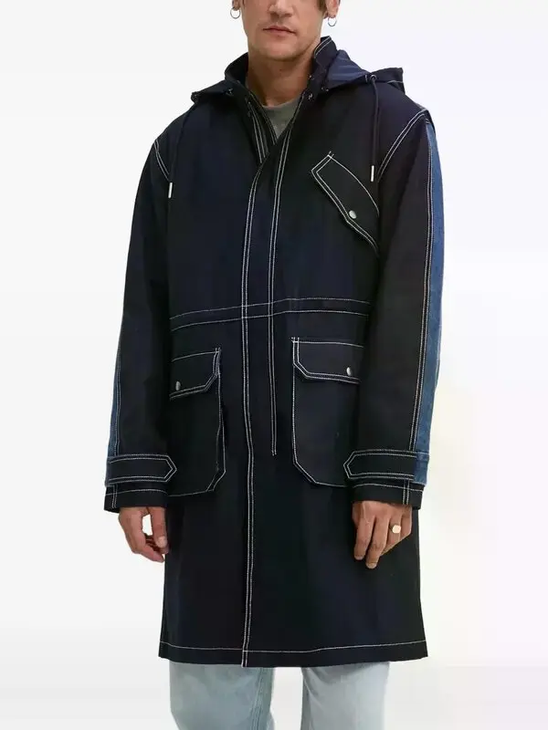 Desigual Denim-panel Hooded Parka