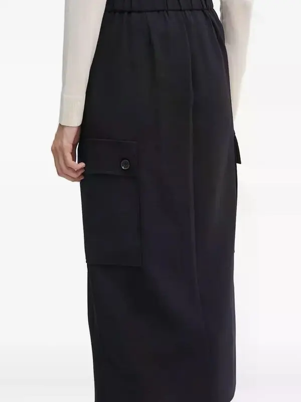 SANDRO FERRONE Pocket-detail Midi Skirt - Blue