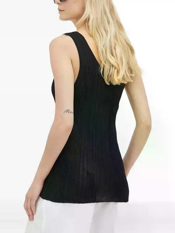 LOVECHILD Ribbed Scoop-neck Tank Top