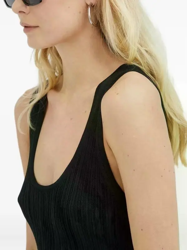 LOVECHILD Ribbed Scoop-neck Tank Top