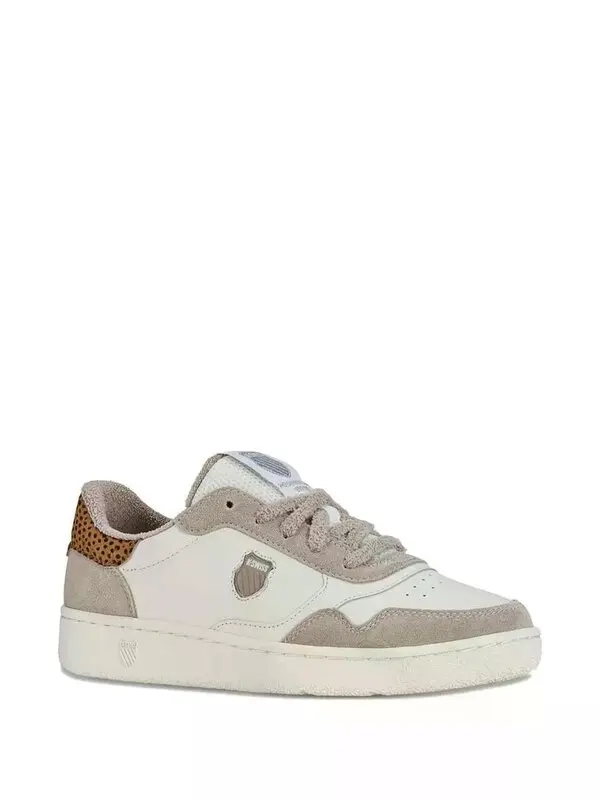 K-Swiss Suede-panelled Leopard-print Sneakers