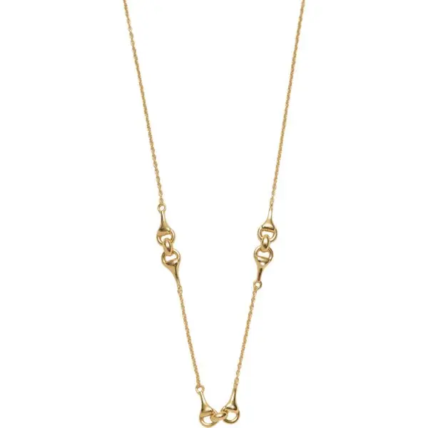 Argento Vivo Mini Equestrian Necklace - Gold