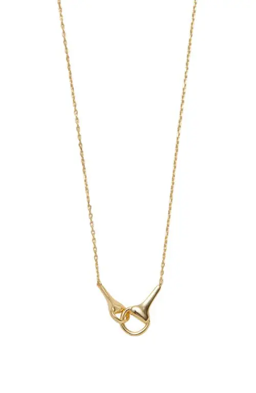 Argento Vivo Equestrian Interlocking Pendant Necklace - Gold