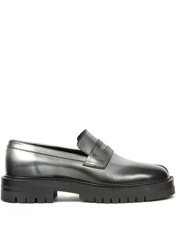 MAISON MARGIELA Tabi Leather Loafers - Silver