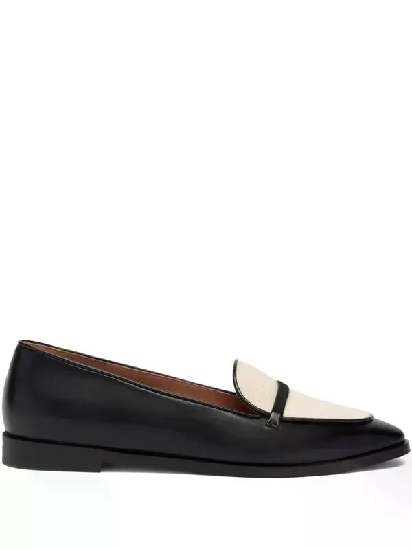 MALONE SOULIERS Leather Paneled Loafers