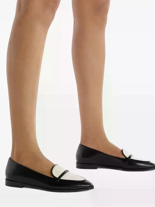 MALONE SOULIERS Leather Paneled Loafers