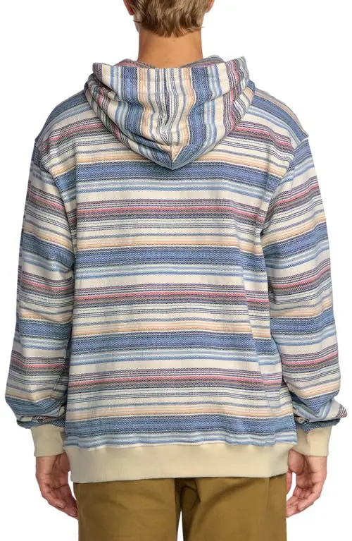 BILLABONG Rancho Stripe Hooded Pullover - Brown/blue Multi