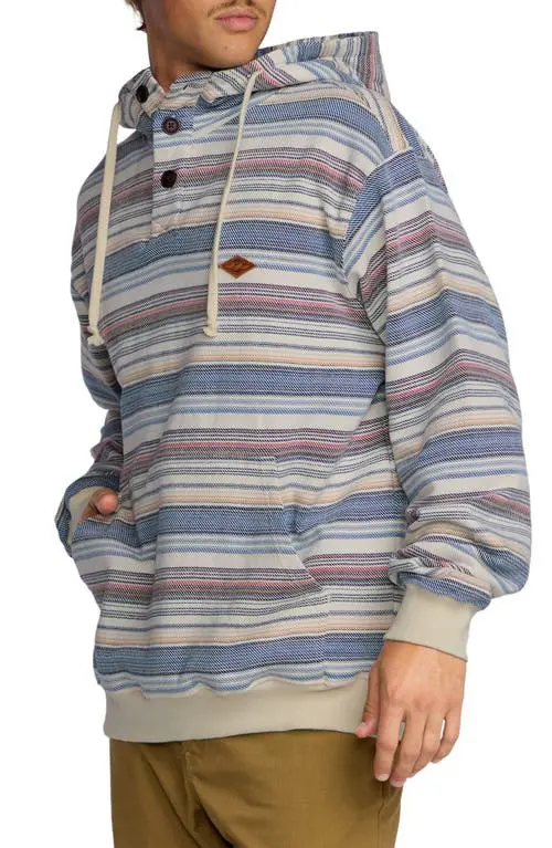 BILLABONG Rancho Stripe Hooded Pullover - Brown/blue Multi