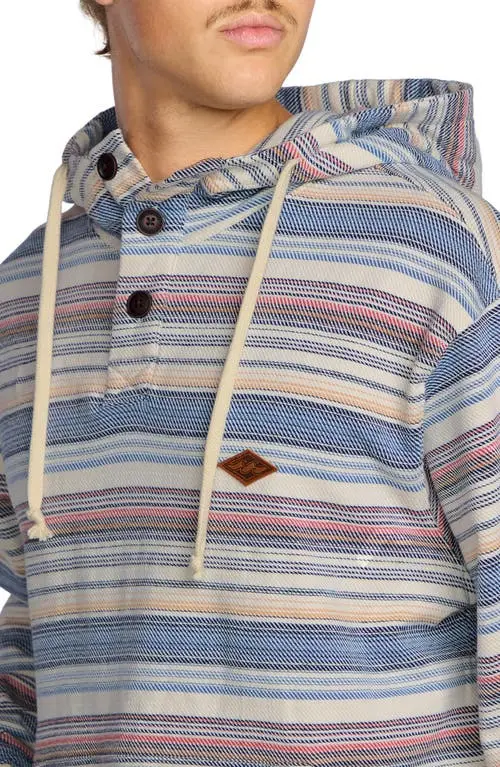 BILLABONG Rancho Stripe Hooded Pullover - Brown/blue Multi