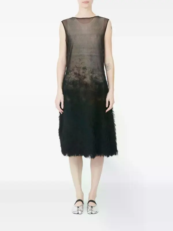 MAISON MARGIELA Silk Knit Retrograde Dress - Black