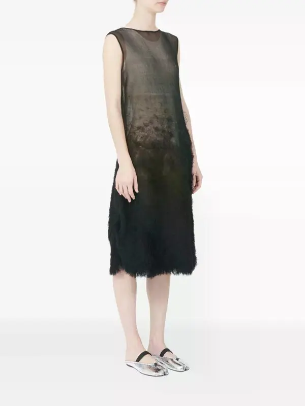 MAISON MARGIELA Silk Knit Retrograde Dress - Black