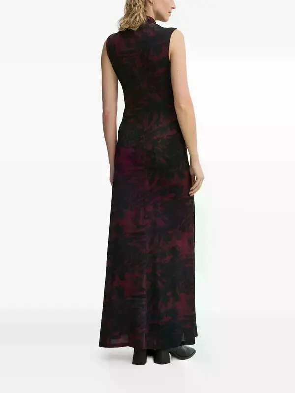 GESTUZ Printed High-neck Dress