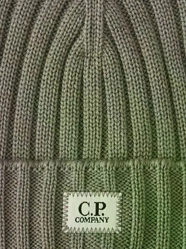 C.P. COMPANY Ribbed-wool Beanie - Grey
