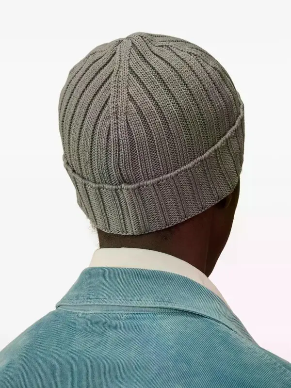 C.P. COMPANY Ribbed-wool Beanie - Grey
