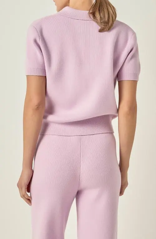English Factory Johnny Collar Knit Top