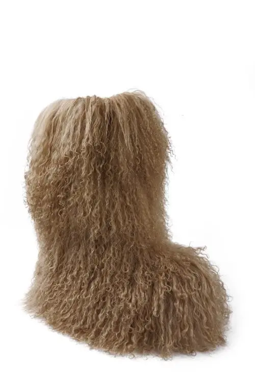 ZIGI Risha Genuine Shearling Knee High Boots - Natural