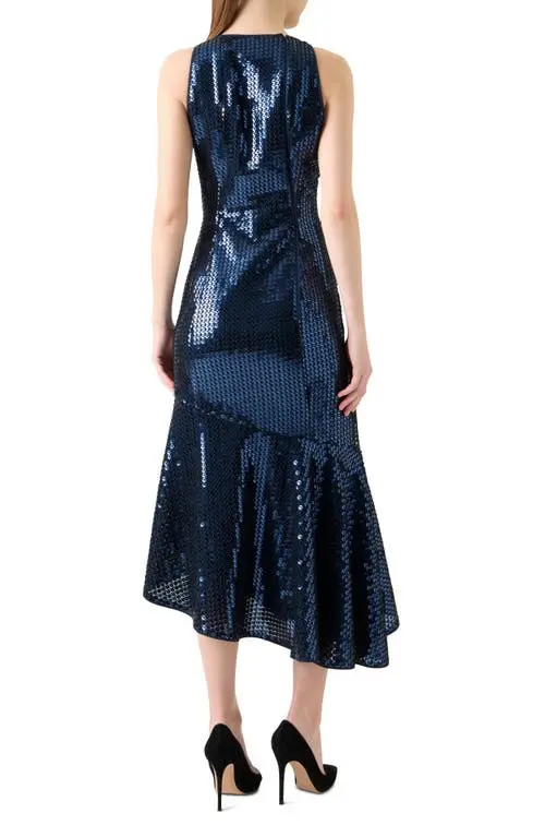 Akris Sequin Asymmetric Dress