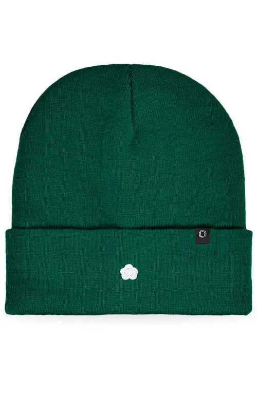 DALIX Flower Embroidery Beanie Cap - Green