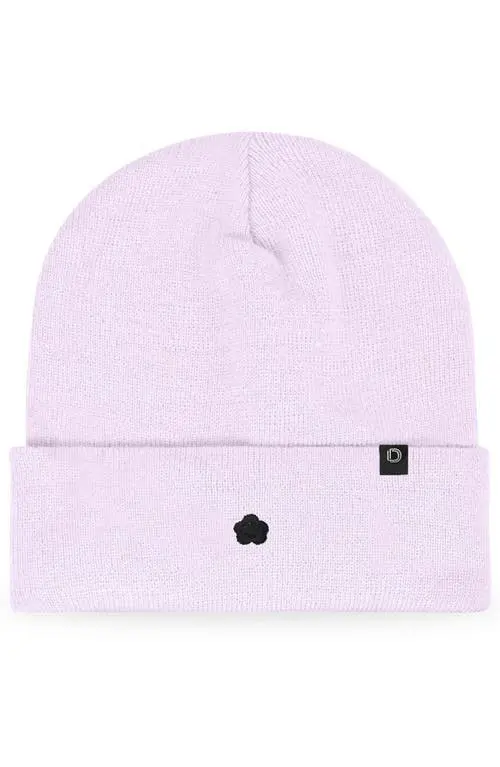 DALIX Flower Embroidery Beanie Cap - Lavender