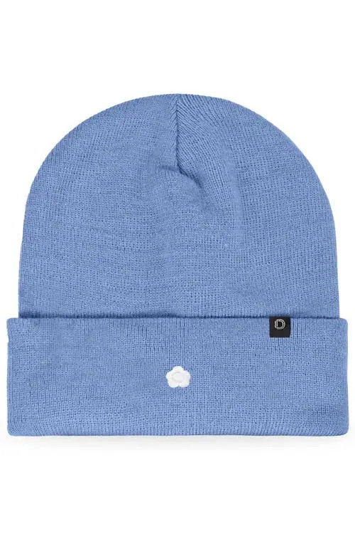 DALIX Flower Embroidery Beanie Cap - Periwinkle