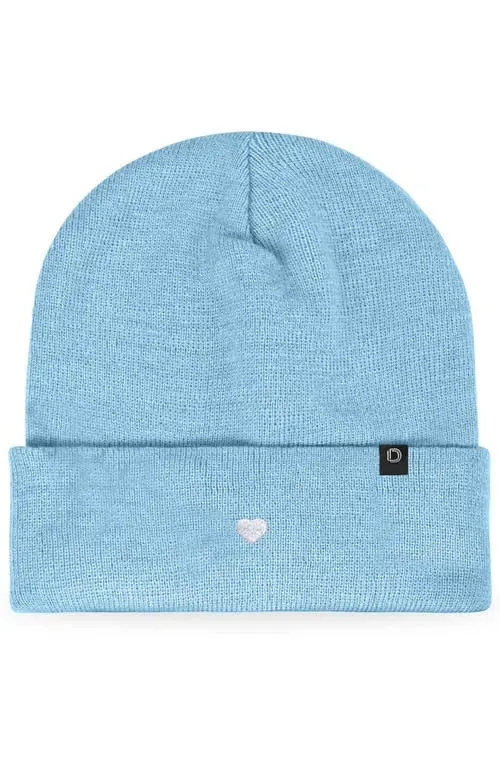 DALIX Heart Embroidery Beanie - Baby Blue