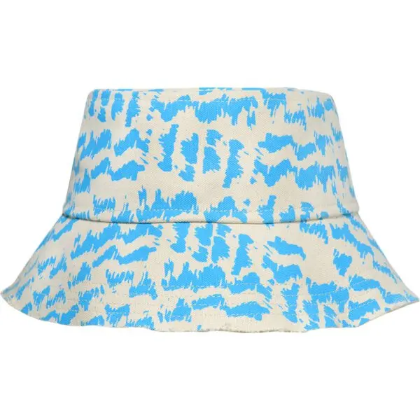 DANCE HAPPY Patterned Bucket Hat - Electric Blue
