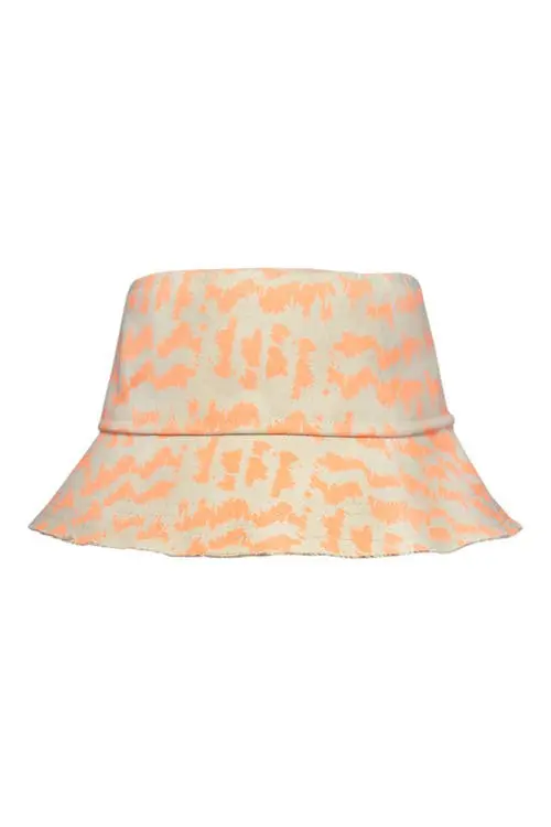 DANCE HAPPY Printed Bucket Hat - Neon Orange